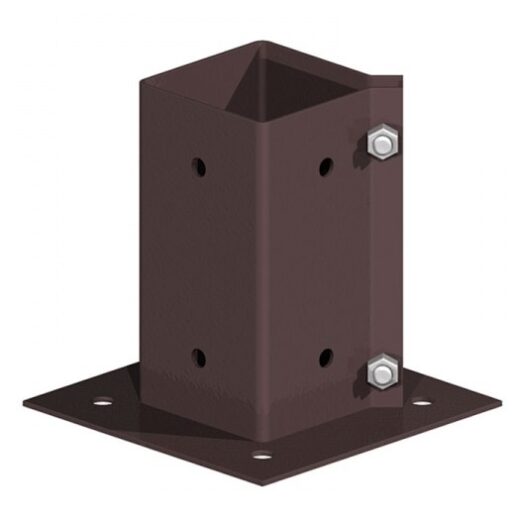 75mm Swift Clamp Flush Bolt Down Post Support - Grangewood Fencing ...